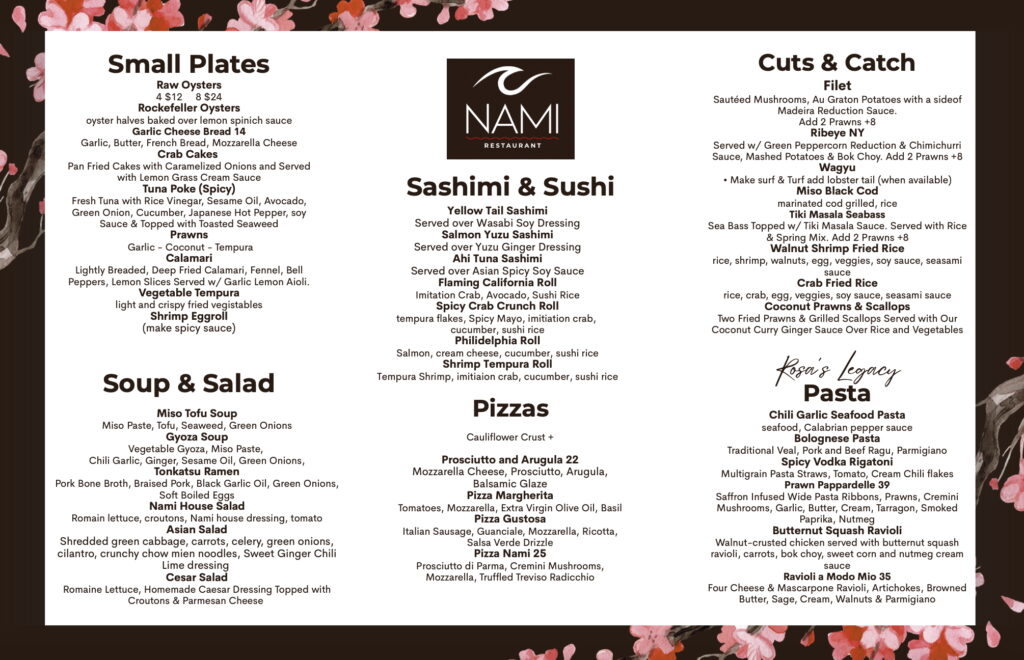 New Downtown Monterey Spot Nami Debuts Opening Menu - Edible Monterey Bay